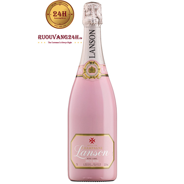 Rượu Champagne Lanson Rose Label - Rượu Vang 24H