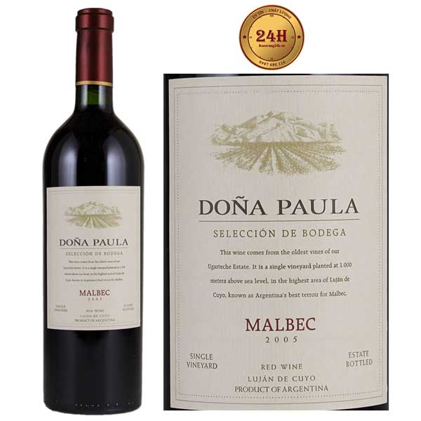 Rượu Vang Dona Paula Seleccion de Bodega Malbec - Rượu Vang 24H