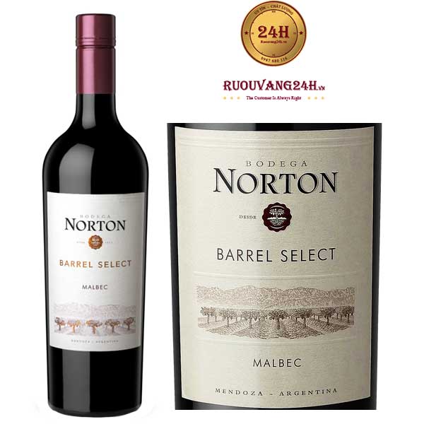 Rượu Vang Norton Barrel Select Malbec - Rượu Vang 24H