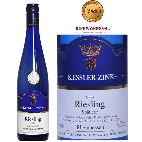Rượu vang Auslese Riesling Sweet Wine Blue Edition - Rượu Vang 24H