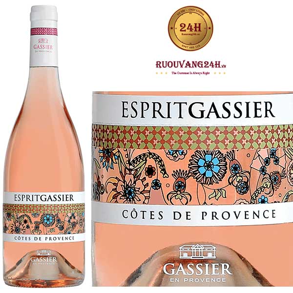 Rượu Vang Esprit Gassier Cote De Provence Rose - Rượu Vang 24H