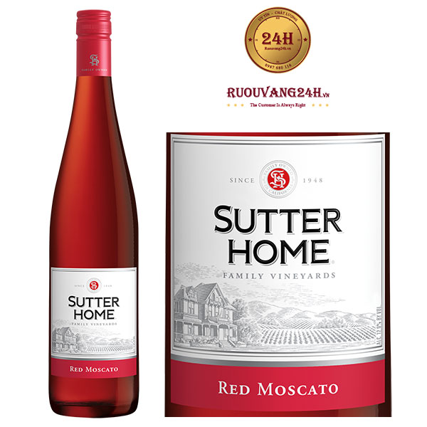 Rượu vang Sutter Home Red Moscato - Rượu Vang 24H