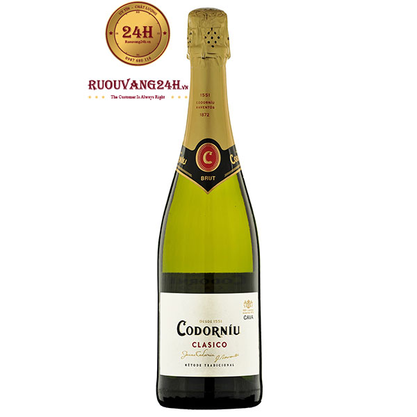 Rượu Vang Codorniu Clasico Sparkling Brut Do Cava - Rượu Vang 24H