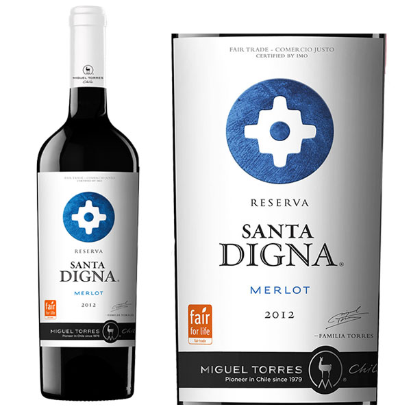 Rượu vang Miguel Torres Santa Digna Merlot Reserva - Rượu Vang 24H