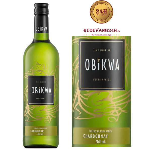 Rượu Vang Obikwa Chardonnay Western Cape - Rượu Vang 24H