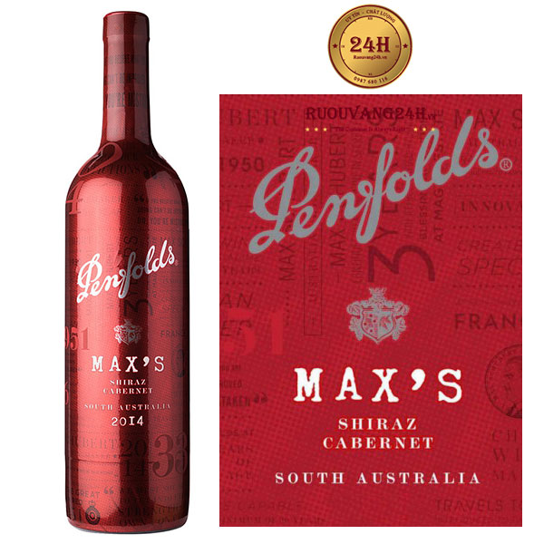 Rượu Vang Penfolds Max's Shiraz Cabernet Sauvignon - Rượu Vang 24H