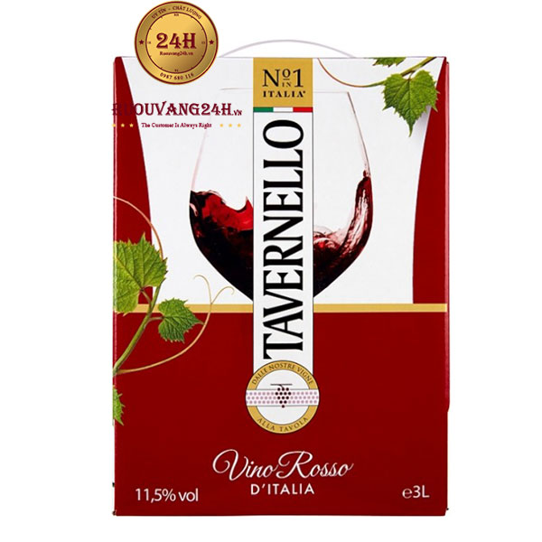 Rượu Vang Bịch Tavernello Vino Rosso D'Italia - Rượu Vang 24H